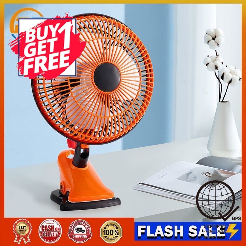 BEST New Desktop Fan Portable Shaking Head Three Blade Folding Table ...