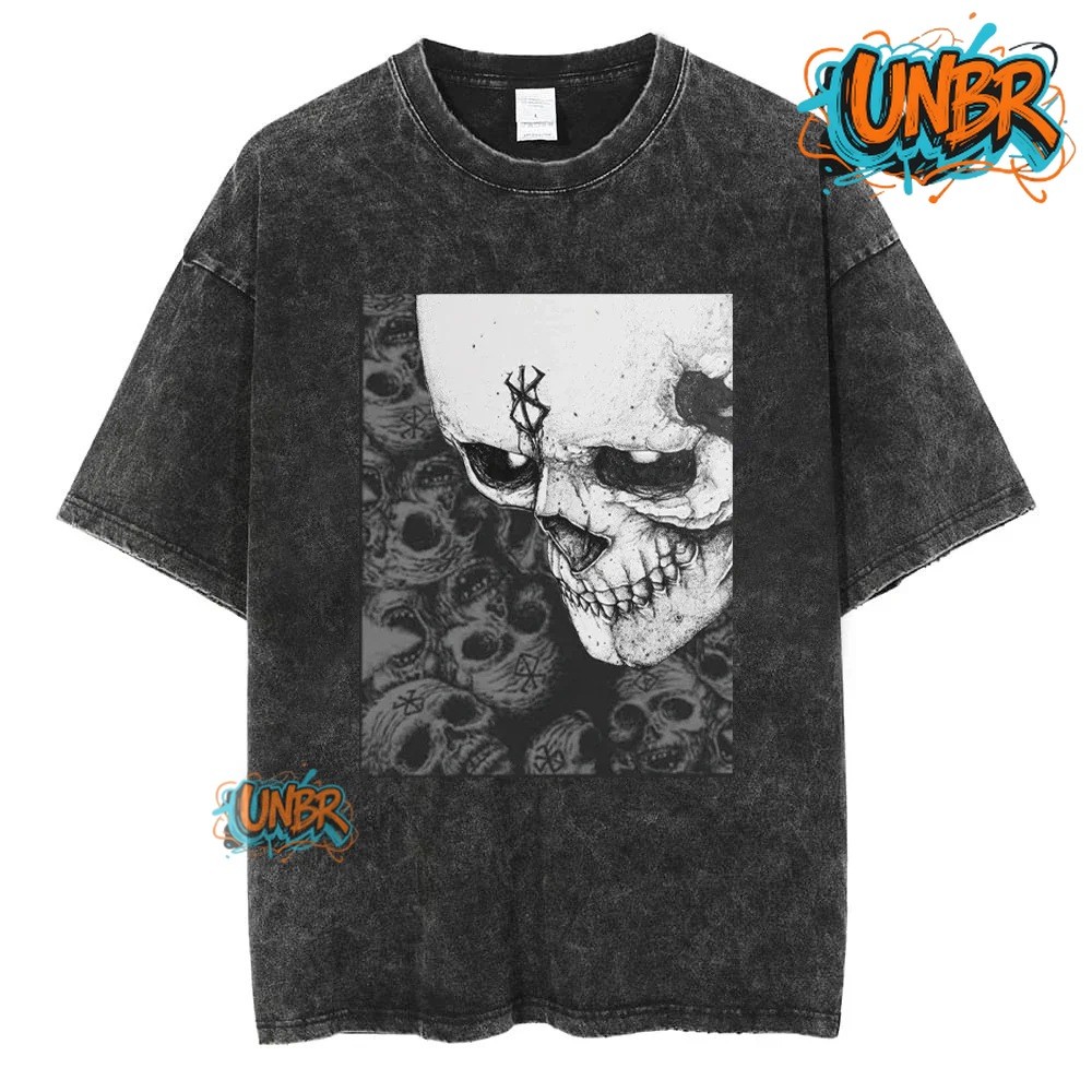 COD UNBR Anime Berserk Guts Washed T-Shirt Summer Men | Shopee Philippines