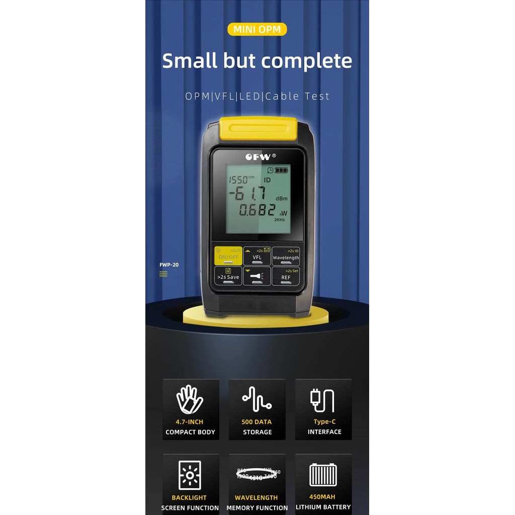 Mini 4 in 1 Multifunction Optical Power Meter Visual Fault Locator ...