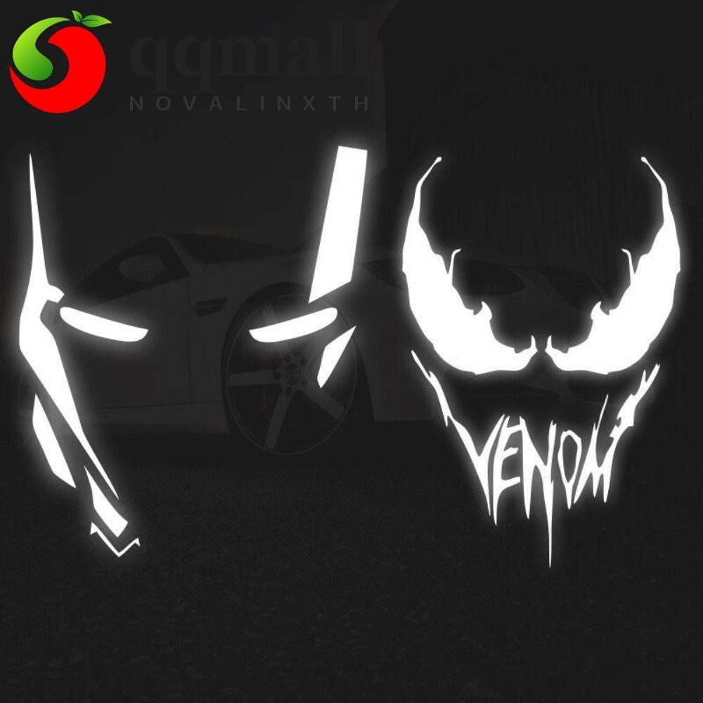 QQMALL Anime Venom Cool Stickers, PET Venom Reflective Venom Stickers ...