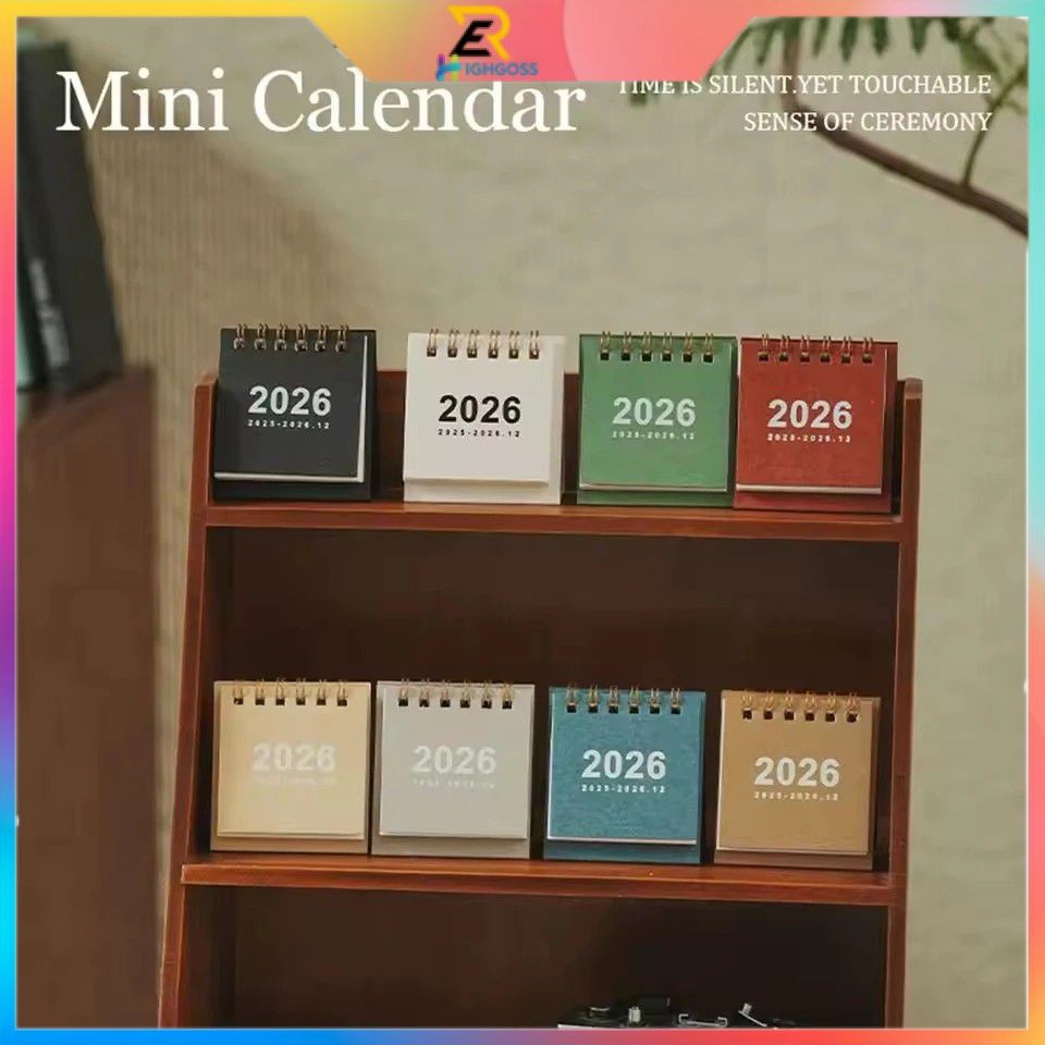 Mini Calendar, Desktop Decoration Portable 2026 Desk Calendar, Simple ...