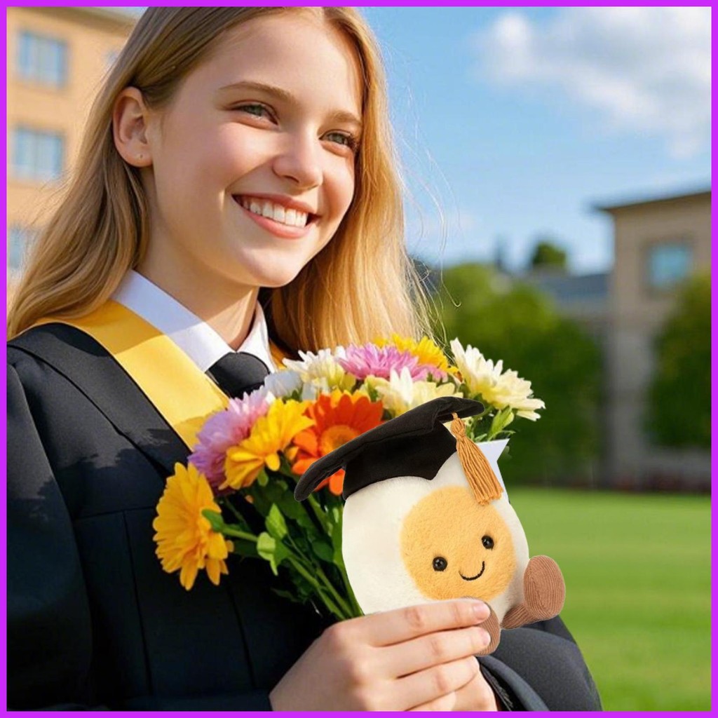 For jellycat Graduation Stuffed Animal 2025 Cute Graduate Egg Plush Toy ...