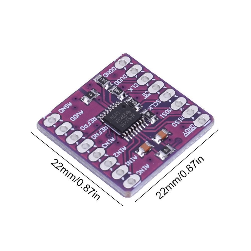 ADS1220 ADC I2C Low-power 24 Bit A/D Converter Module 2.3-5.5V ADC ...