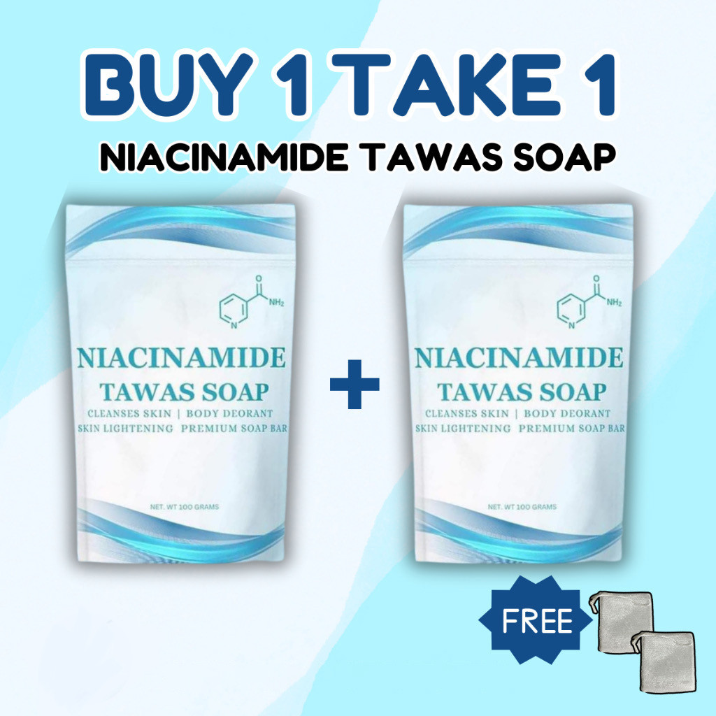 Niacinamide Tawas Soap Whitening Brightening Glowing Skin Acne Spot Exfoliating Oil Control 100g ...