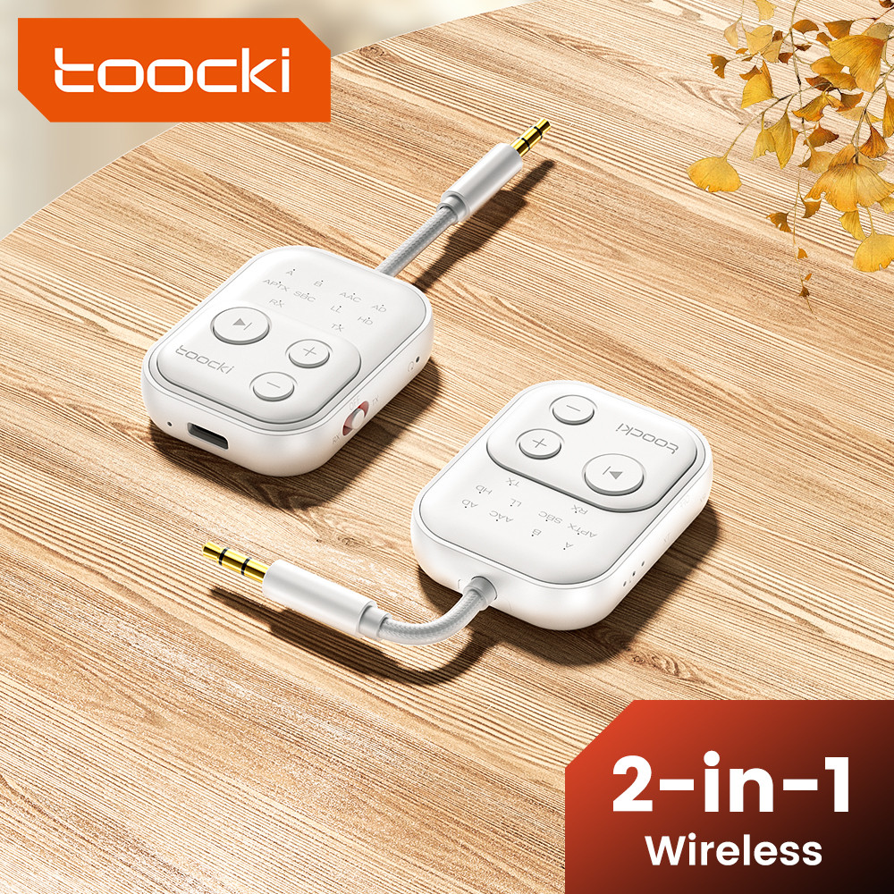 Toocki 5.2 Wireless Bluetooth Audio receiver Built-in Mic HiFi ...