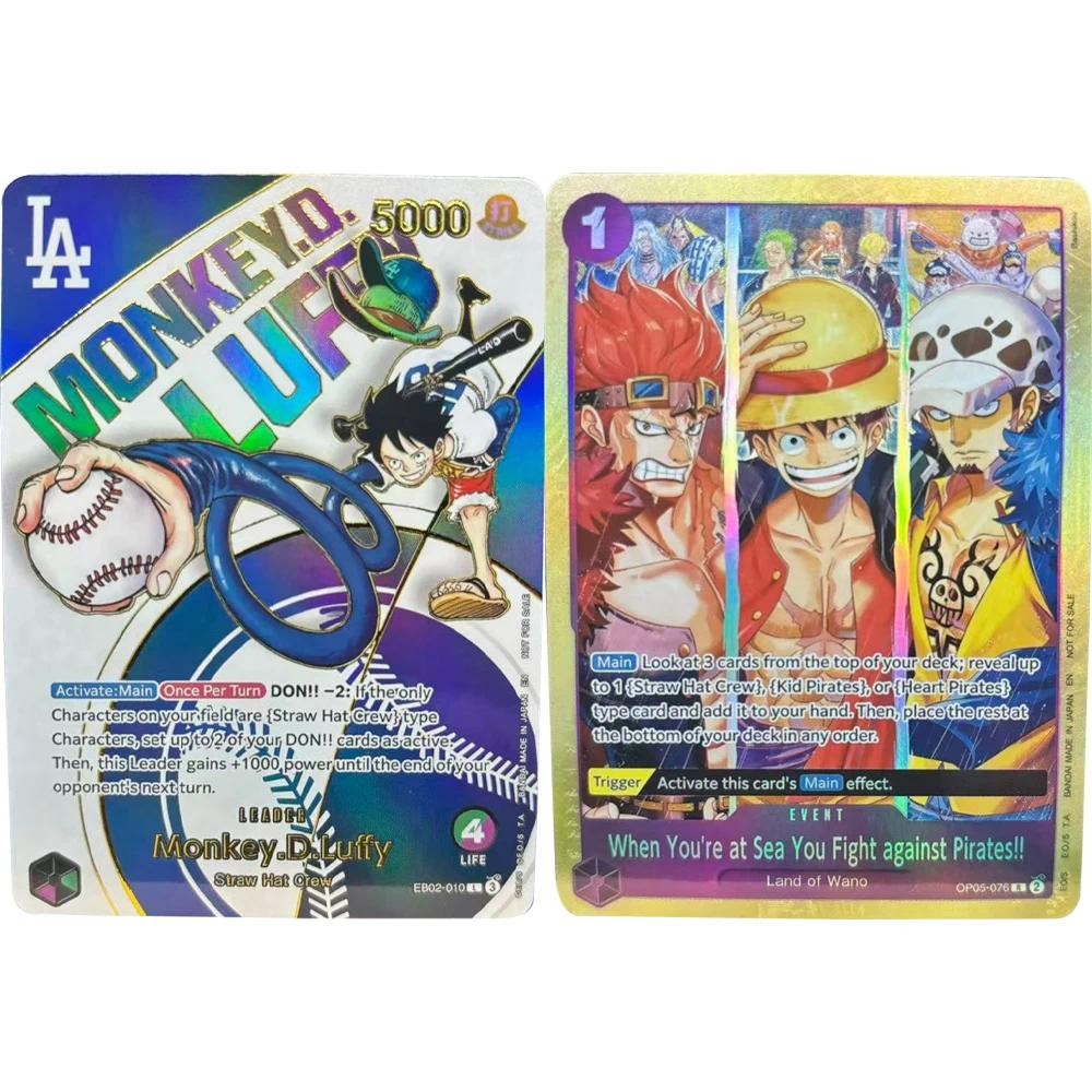 ONE PIECE Baseball Monkey D. Luffy EB02-010 EN Collection Cards DIY ...