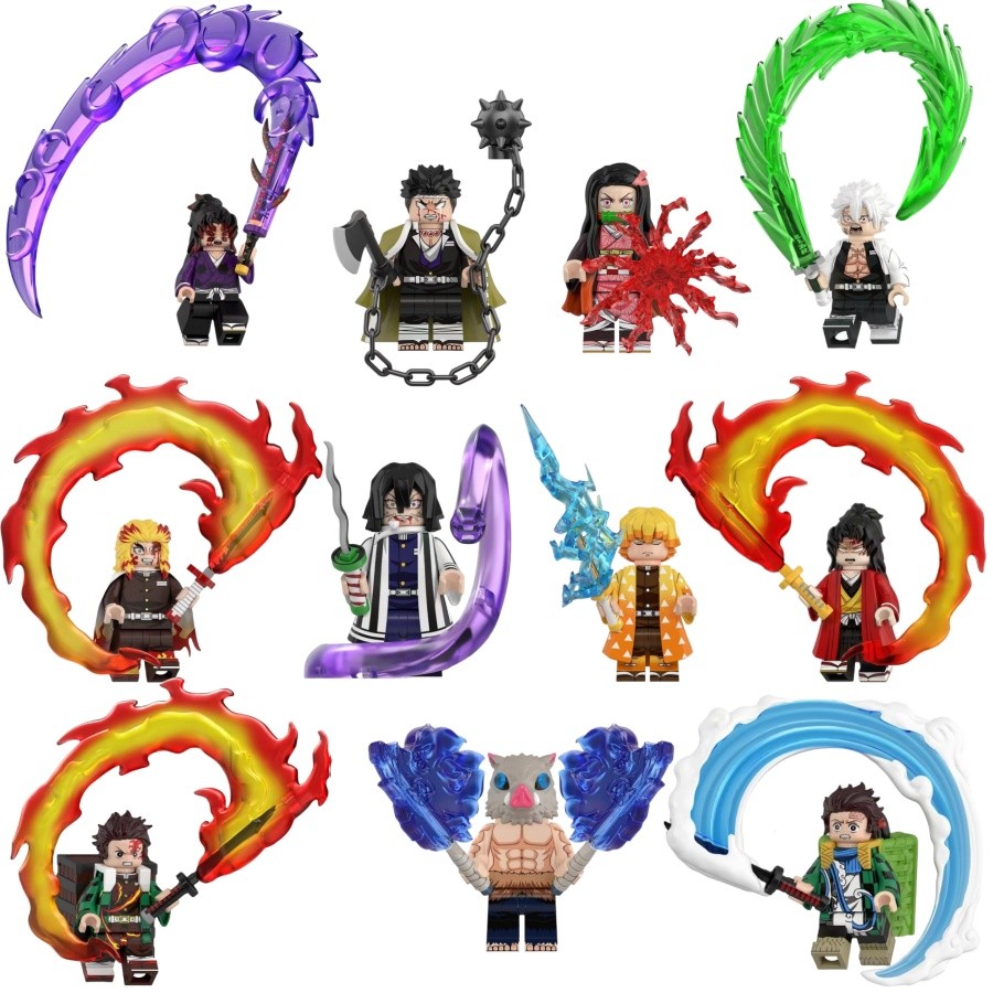 Demon Slayer Action Figure Nezuko Tanjirou Hashibira lnosuke Kokushibo ...