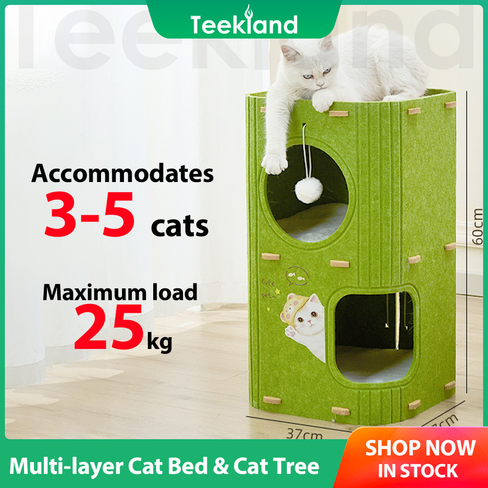 Smarttail Large MultiLevel Cat Tree House Condo for Multiple Cats ...
