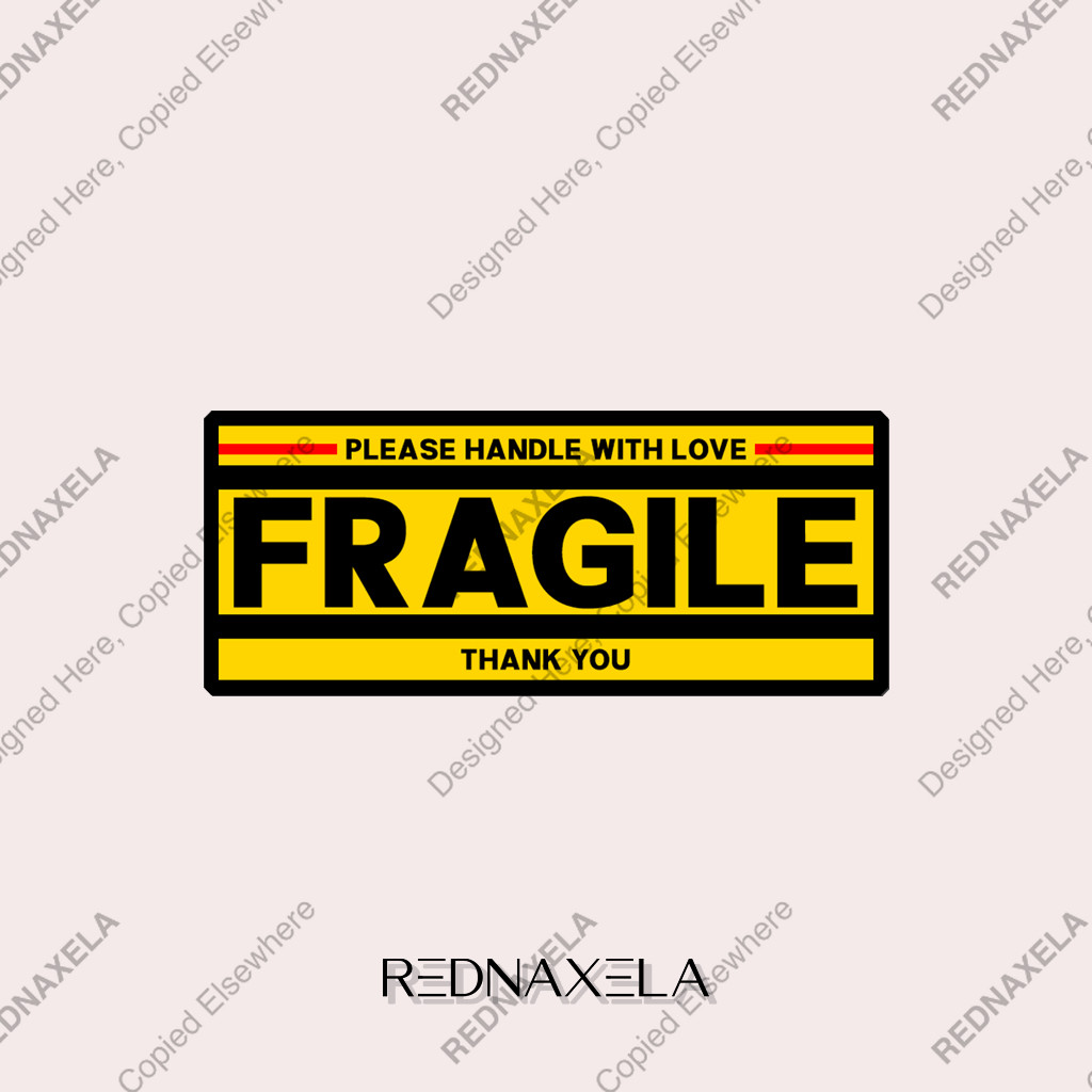 Stiker Vinyl Fragile Stiker Koper Outdoor Waterproof Sticker | Shopee ...