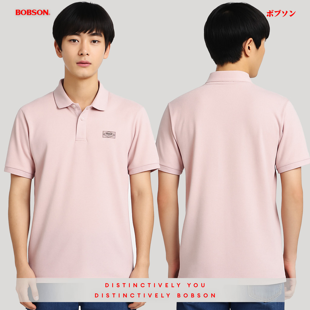 Bobson Japanese Men's Basic Collared Shirt Slim Fit 181342-U (Pink) | Shopee Philippines