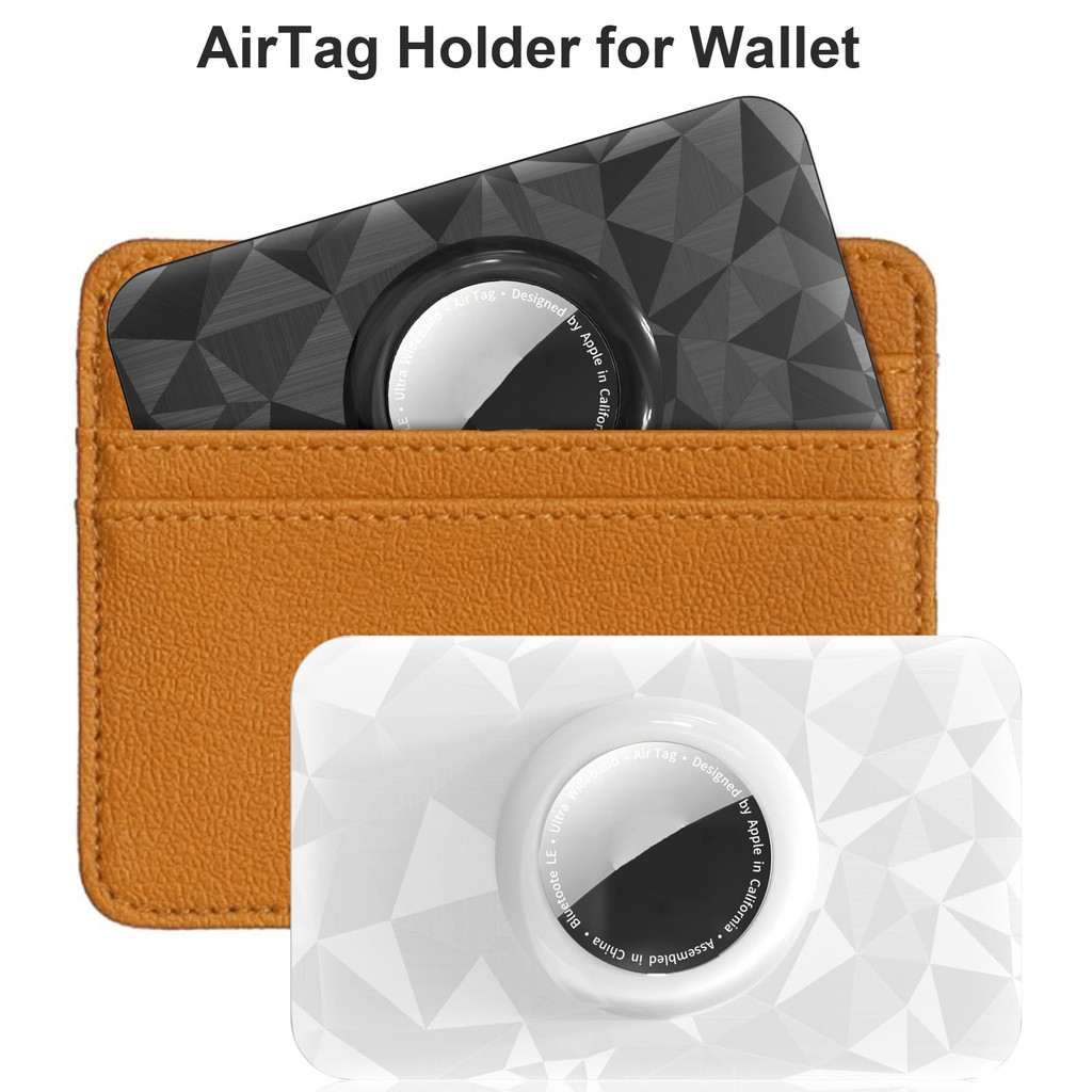 MANGO Case Compatible for AirTag Holder Protective Case Holder Cover Casing For Wallet Diamond ...