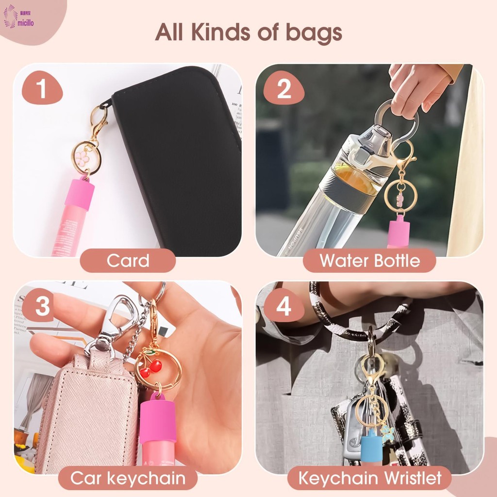 4pcs Keychain Cap for Summer Fridays 0.5 Oz Lip Balm Prevent Loss ...