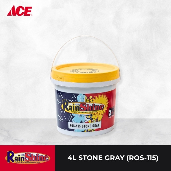 RAIN OR SHINE 4L Elastomeric Waterproofing - Stone Gray (ROS-115 ...