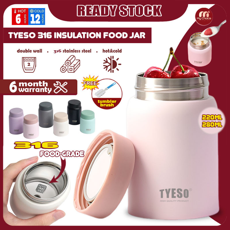 TYESO TS-01041/TS-01042 Thermos Food Jar Food-grade 316 Stainless Steel ...