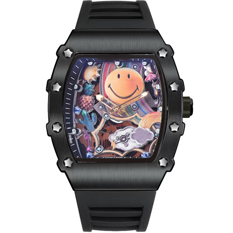 High-Value Fashion Quartz Luminous Waterproof Barrel-Shaped Watch Men's ...