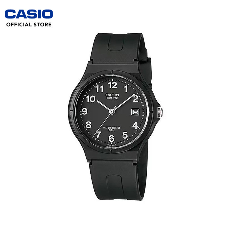 Casio (MW-59-1BVDF) Black Resin Strap 50 Meter Date Display Quartz ...