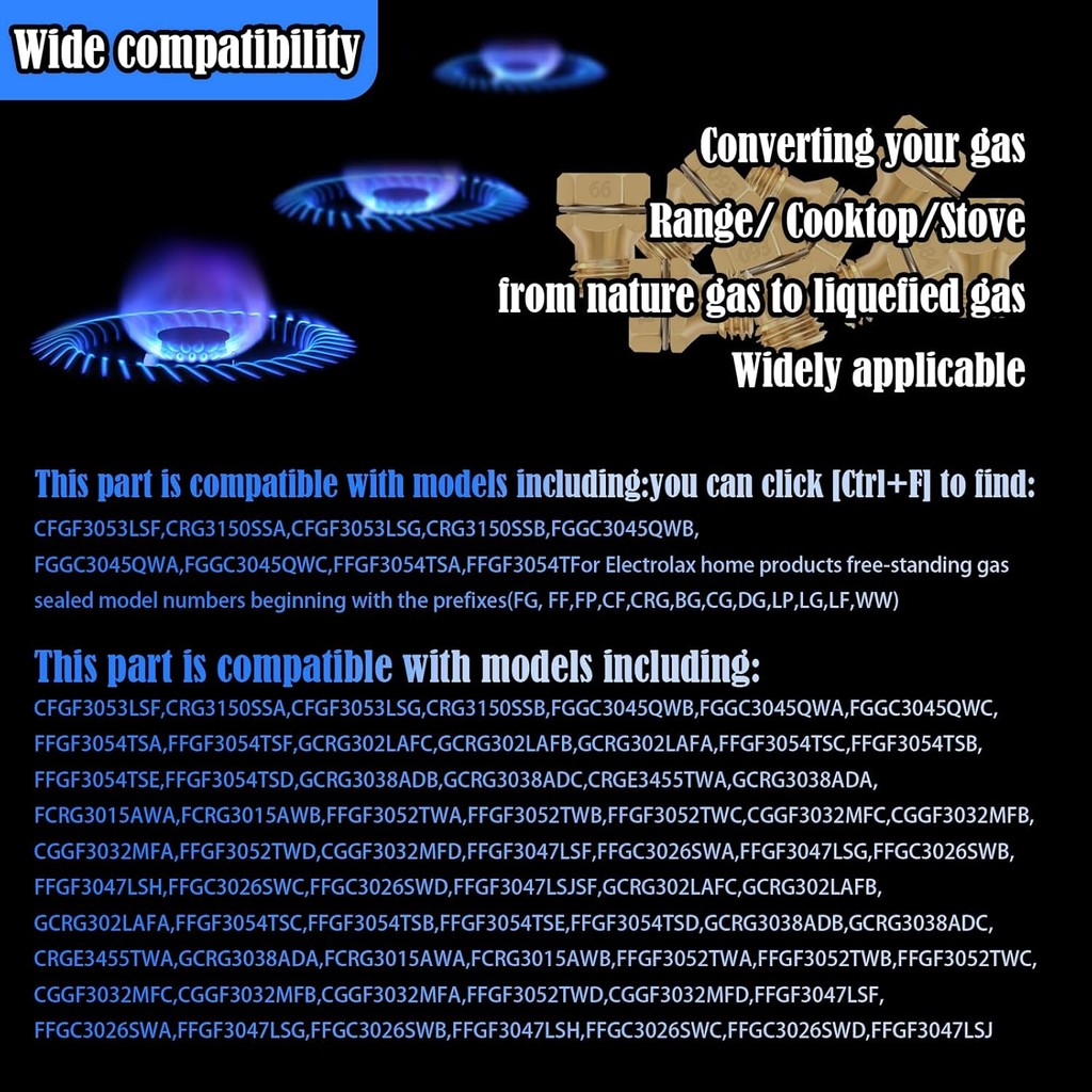 GRLP4 LP Natural Gas to Propane Conversion Kit - Gas Stove Propane ...