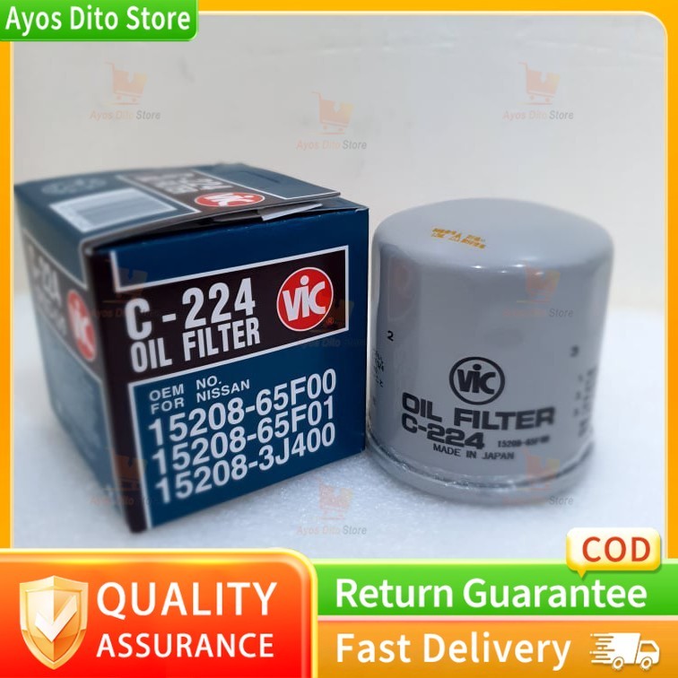 Original Vic Oil Filter C-224 Nissan Senta/ Exalta/ Xtrail/ Serena/ Almera/ Juke/ Cefiro (C224 ...