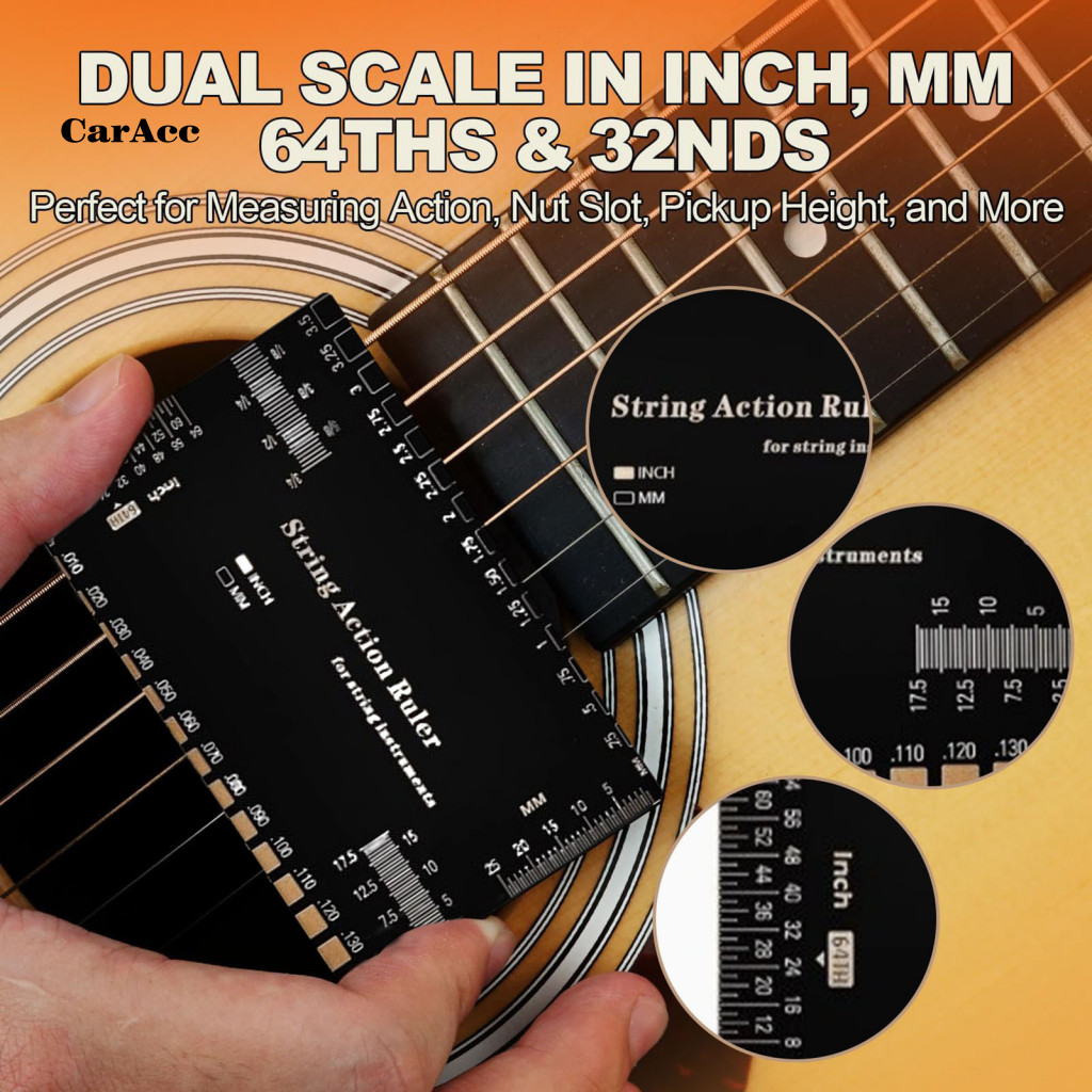 Easy-to-read Measuring Ruler Guitar Setup Ruler Portable String Height ...