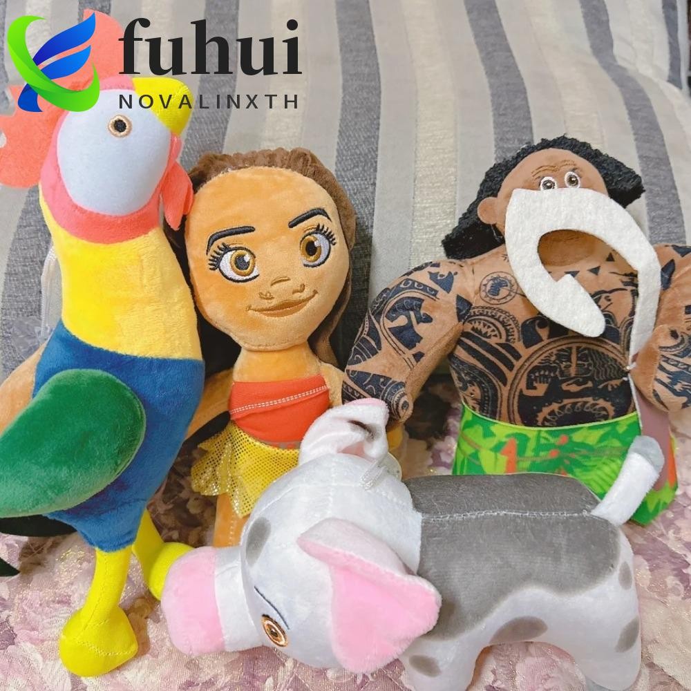 FUHUI Moana Plush Doll, Ocean Pua Heihei Stuffed Animals, Cartoon Maui ...