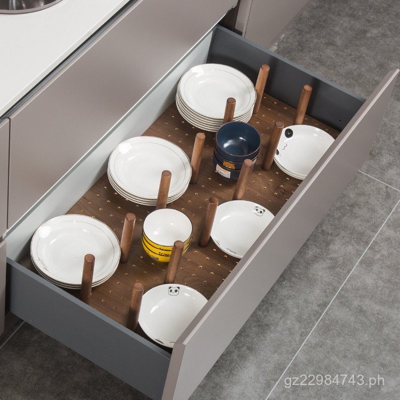 Kitchen Shelf Storage Rack Pegboard Divider Multifunctional Bowl Dish ...