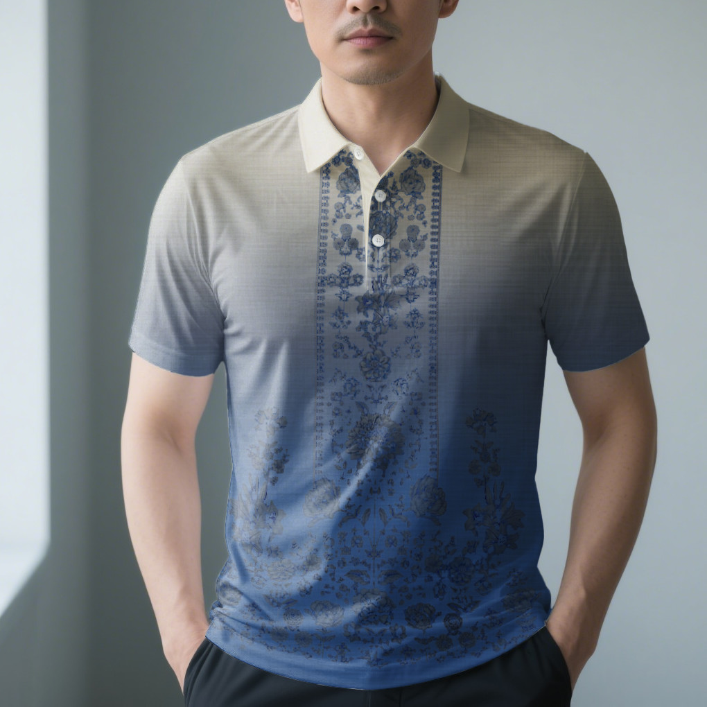 2025 Summer Barong Tagalog Polo Shirts For Men Modern Asean Attire For ...