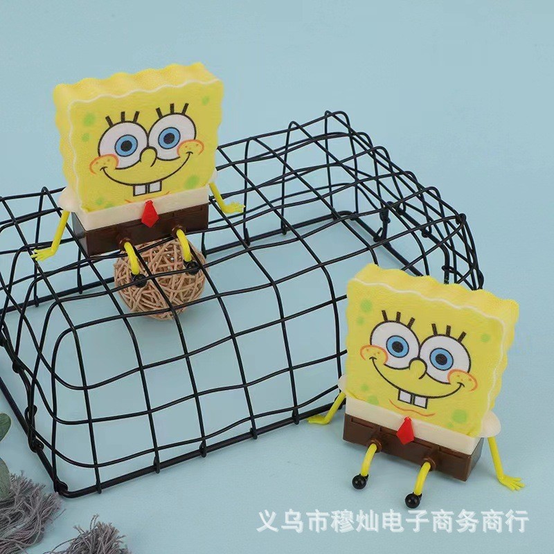 Kitchen Wall-Mounted Hanging Box Cute SpongeBob SquarePants Draining ...