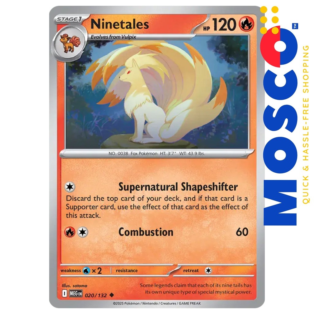Ninetales - 020/132 ME01 Mega Evolution Base | Pokemon TCG | Shopee ...