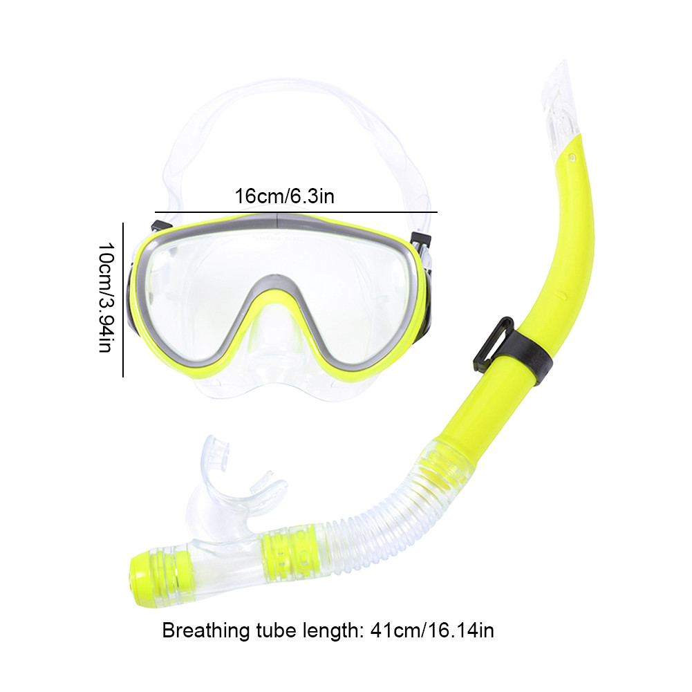 Diving Mask & Snorkel Set Adjustable Swim Goggles No Leakage Diving ...
