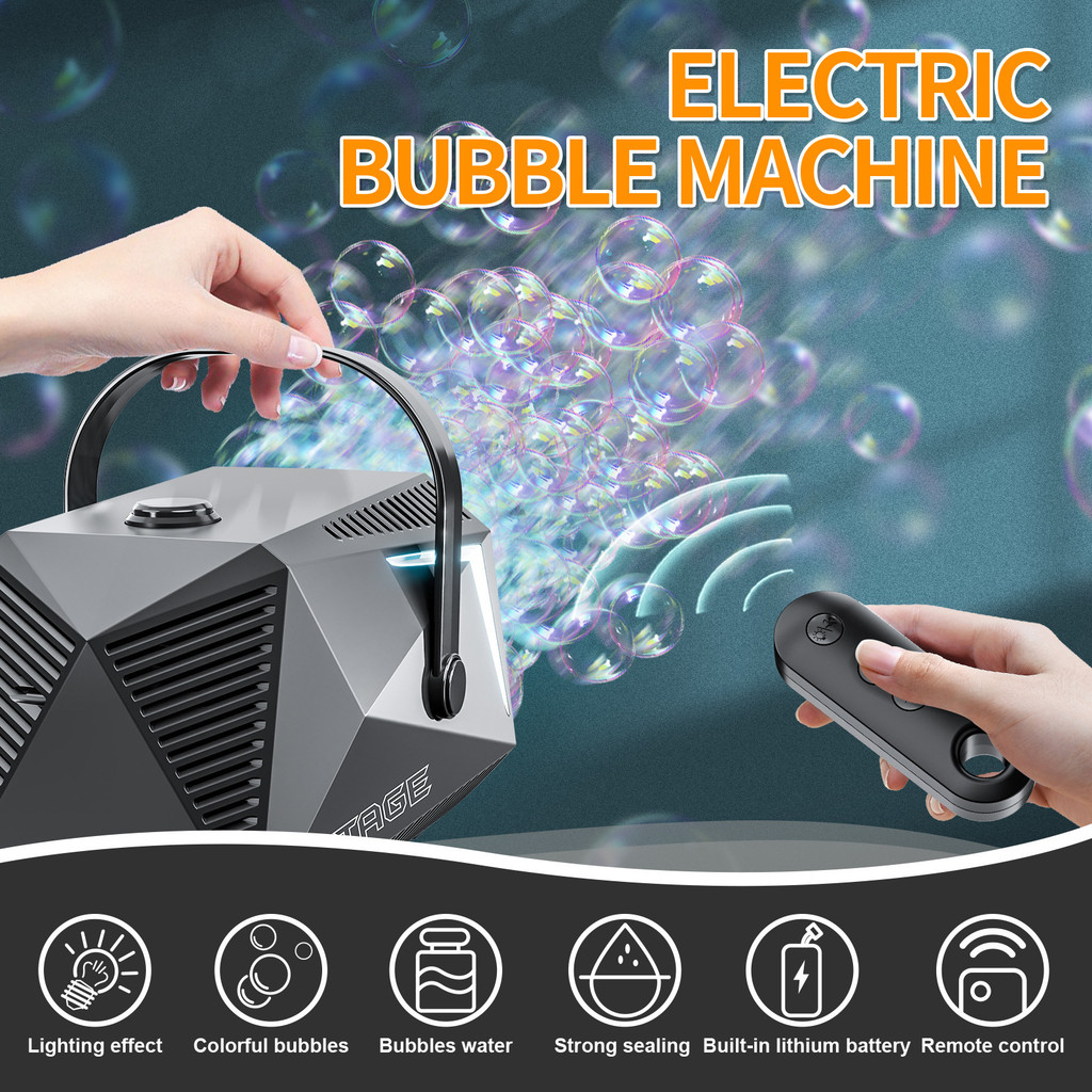 English New Model Stage Bubble Machine Remote Control Wedding ...
