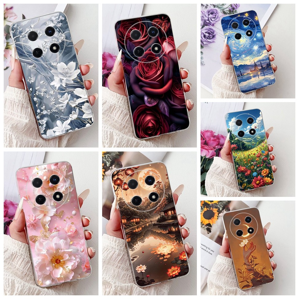 Huawei Nova 12i Case CTR-L81 Clear Aesthetic Cute Cat Fashion Flowers ...