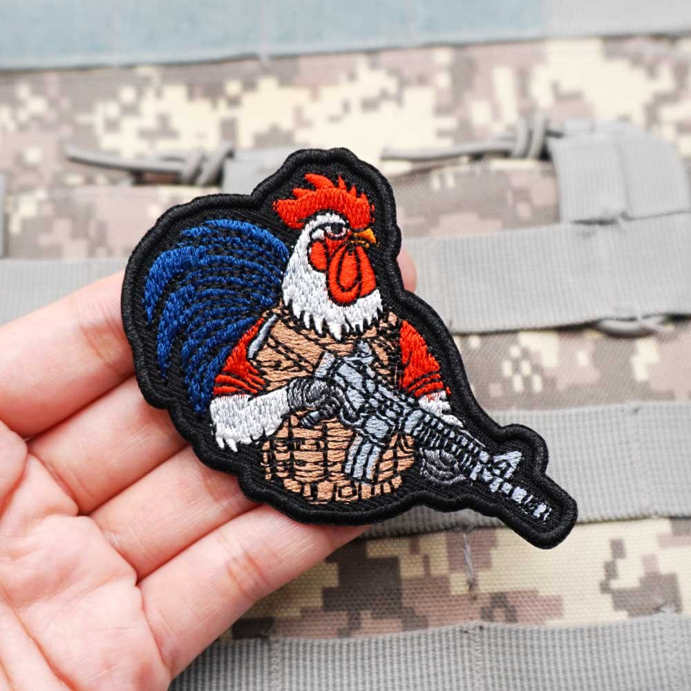 【Customized】AQ Tactical cartoon rooster embroidered morale stamp 3D ...