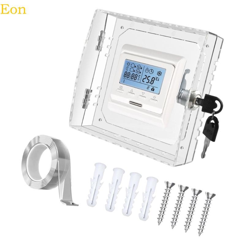 Eon Clear Thermostat Cover Box with Key Set for Preventing Unauthorized ...