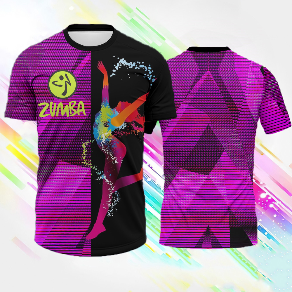 Love Zumba Summer Drifit Shirt 3D Print Zumbawear Women's Fully ...