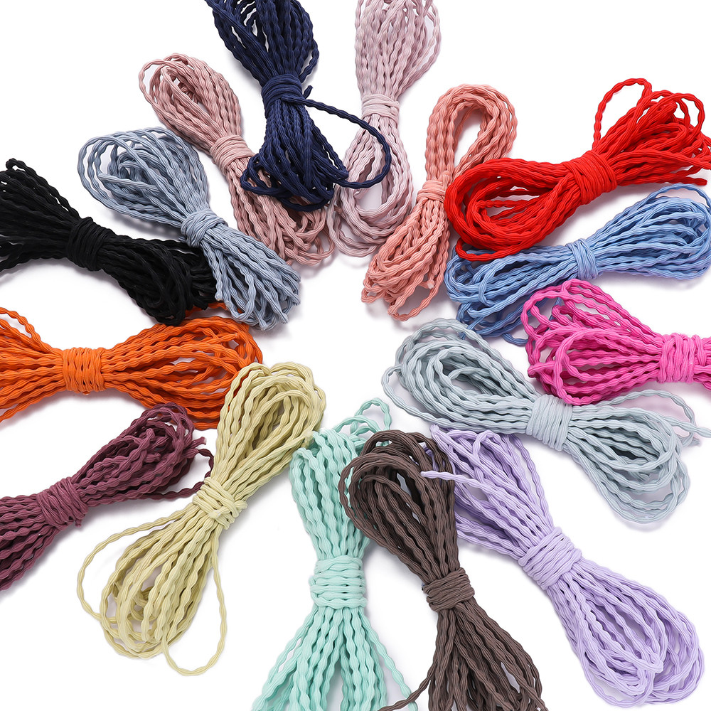 St. kunkka 2M Colorful Small Round Bean Rubber Band 3mm Elastic Thread ...