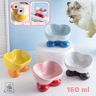 Cute Unique Ceramic High Foot Pet Bowl Non-slip Cat Bowl Dog Water Bowl ...