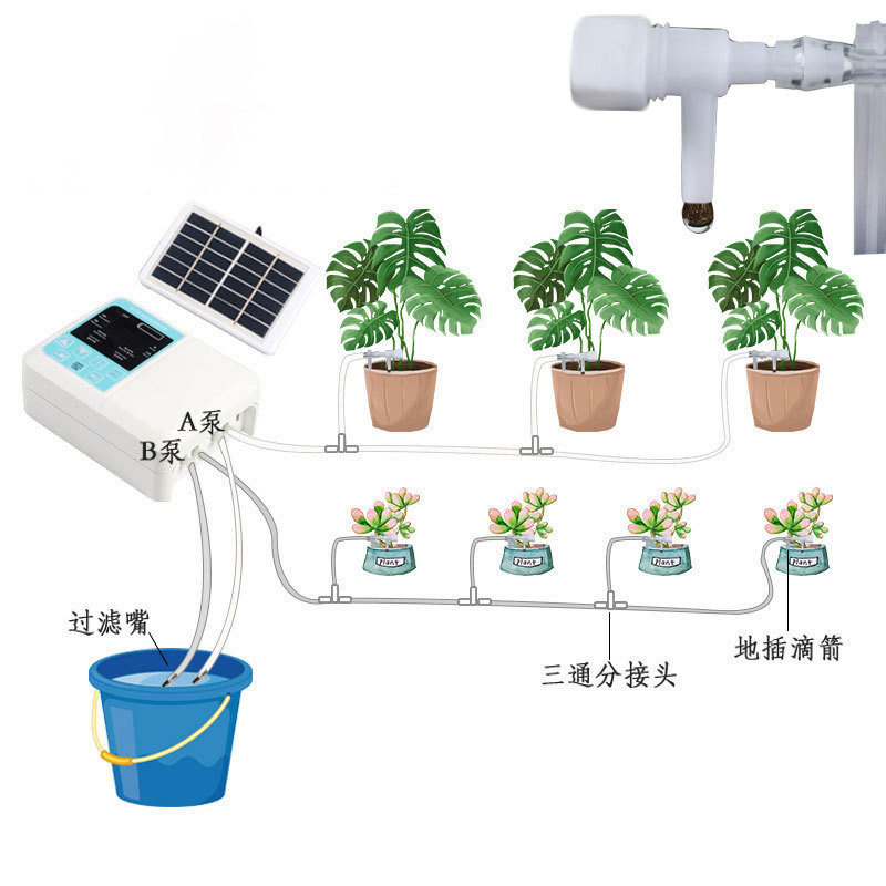 English Style Automatic Watering Device Solar Lazy Watering Device Set ...