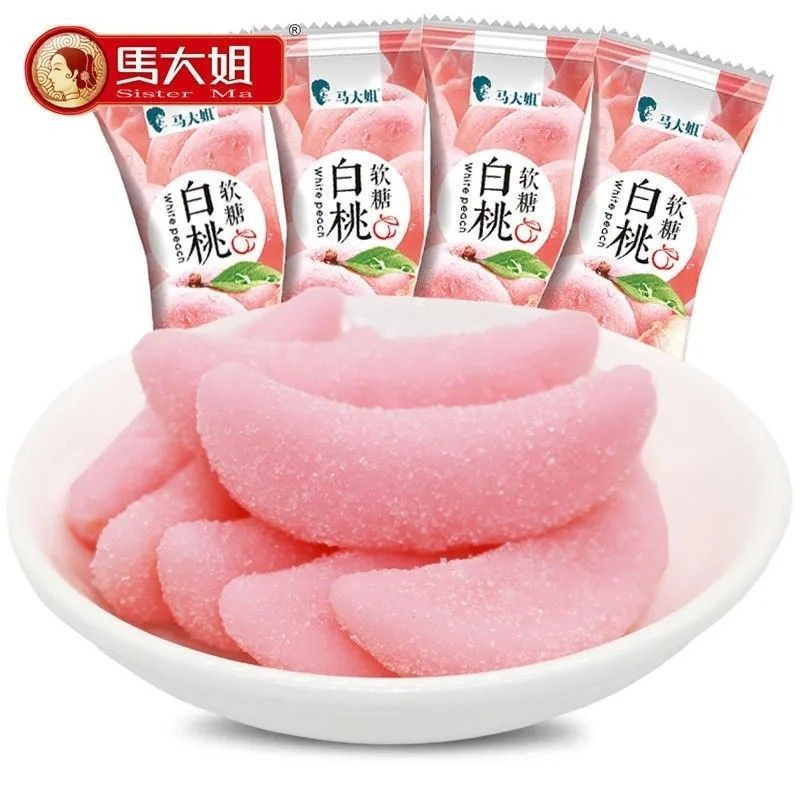 Sister Ma Mango Flavor Lychee Flavor White Peach Gummy Big Golden Corn ...