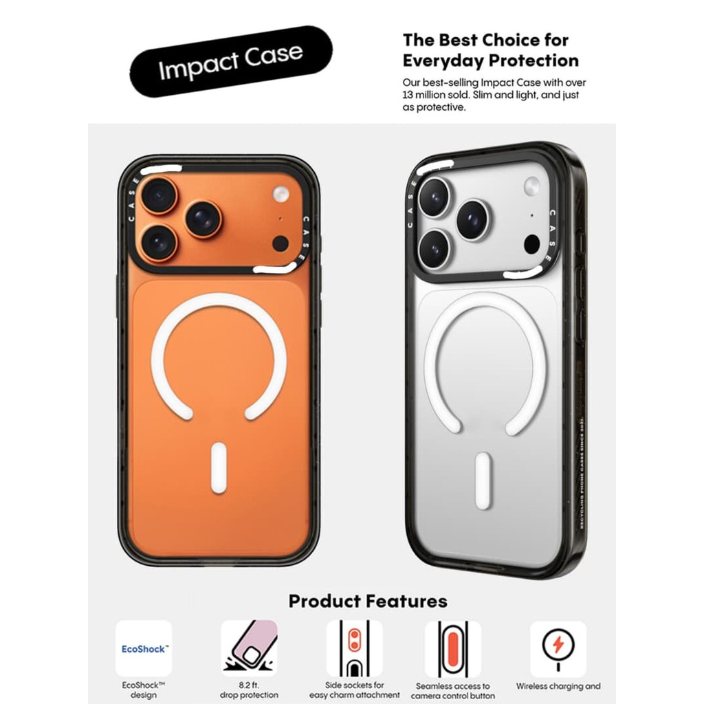 CASECASE X Black Edge Peach Haze Cotton Candy Collection Color Clear ...