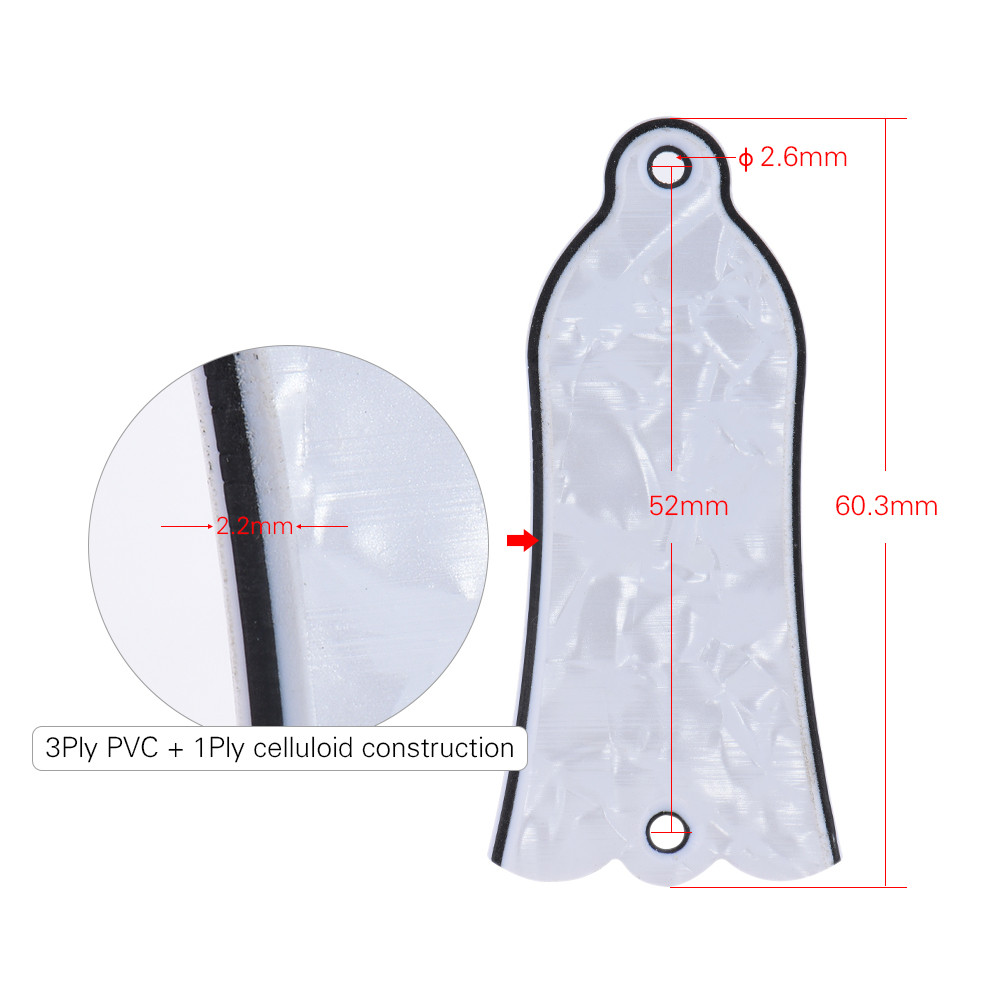 guli-th 2 Holes Bell-shaped Truss Rod Cover Plate Scroll for LP SG ...