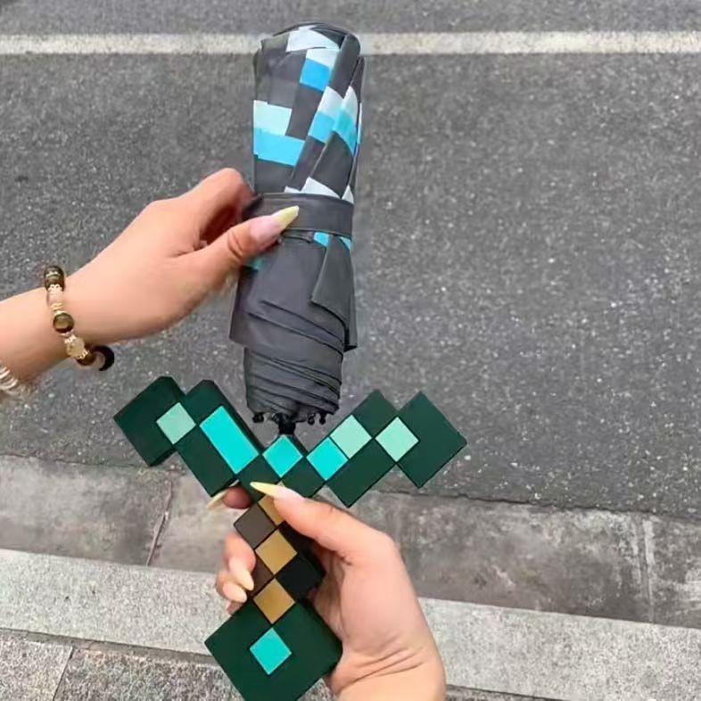 Minecraft Game Peripheral Handsome Personality Diamond Sword Folding ...