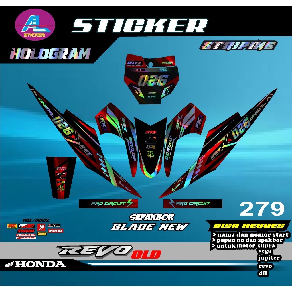 Rbt Hologram Rbt Revo Old Semi Full Body Supermoto Rbt New (Free Name ...
