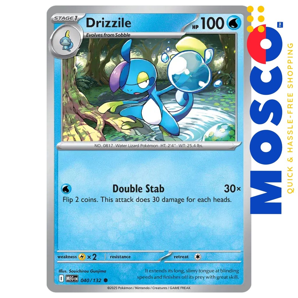 Drizzle - 040/132 ME01 Mega Evolution Base | Pokemon TCG | Shopee ...