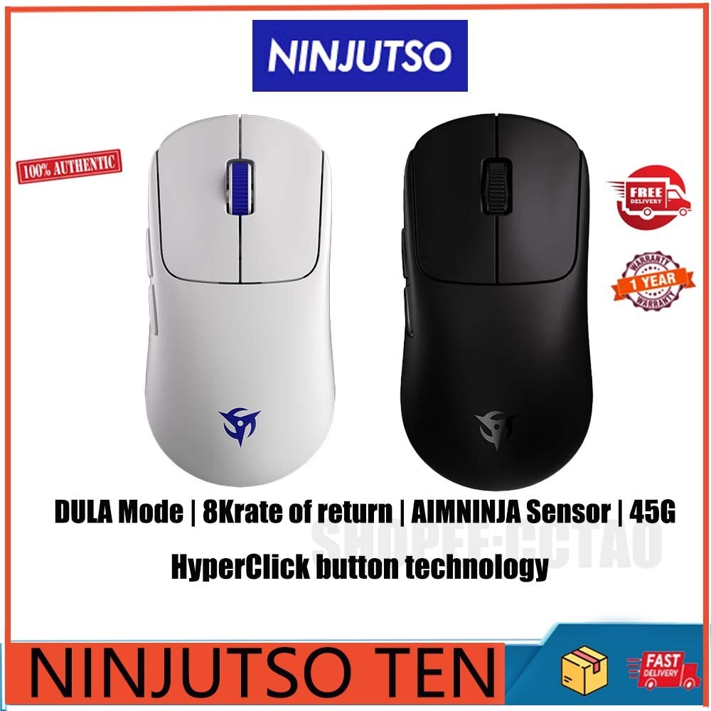 NINJUTSO TEN AIR dual-mode pore free lightweight wireless 8k esports ...