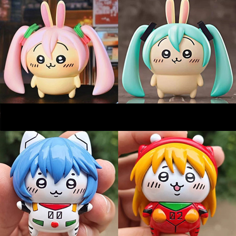 10cm Anime Eva Figure Chiikawa Gk Usagi Cos Hatsune Miku Rei Ayanami ...