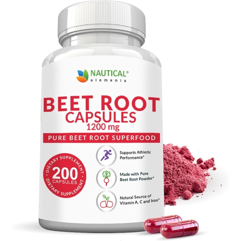 Beet Root Capsules - 1200mg Per Serving - 200 Beet Root Powder Capsules ...