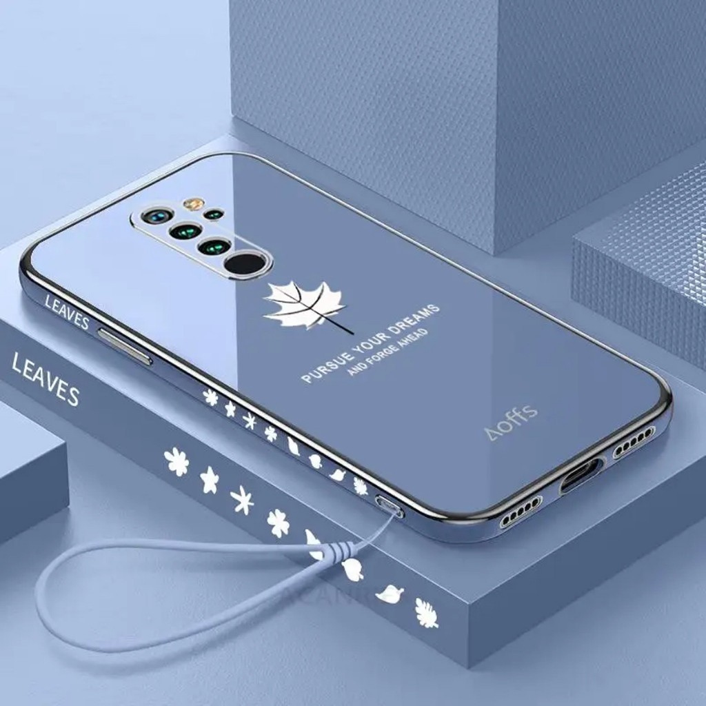 Latest Maple Casing Redmi Note 8 Pro Softcase Electro Plating Leaf ...