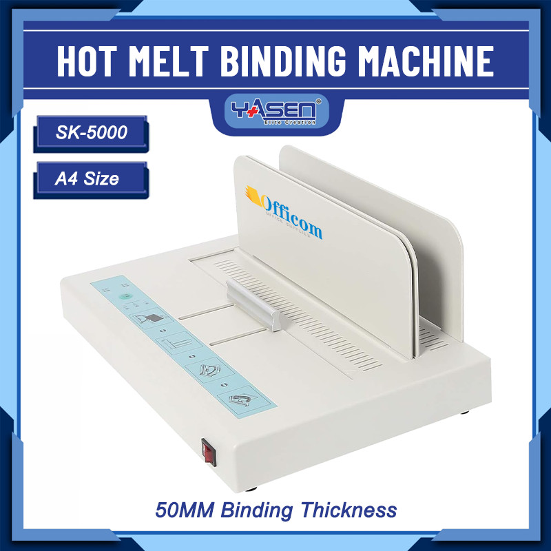 Officom Adjustable Heating Hot Melt Binding Machine for A4 Books at ...