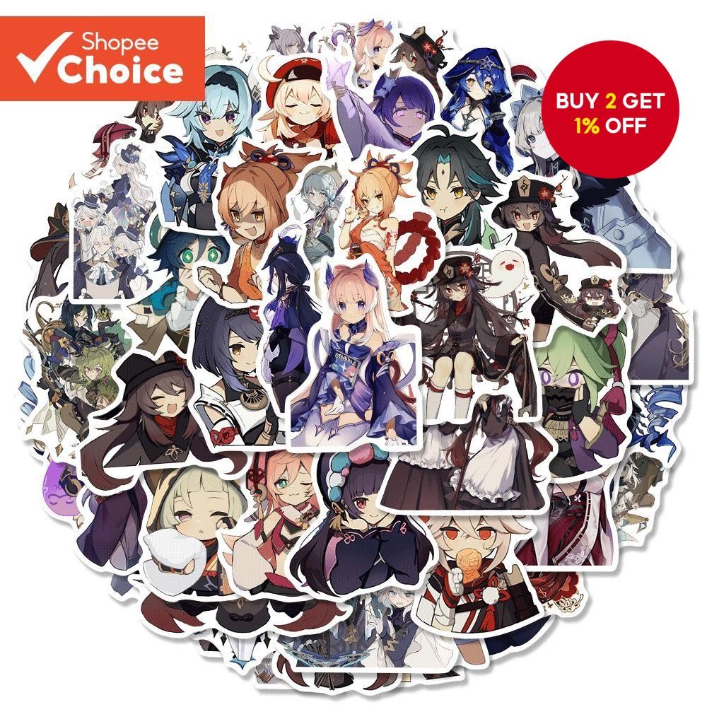 100 pcs Unique Creative Anime Figure Illustration Stickers, Cartoon ...