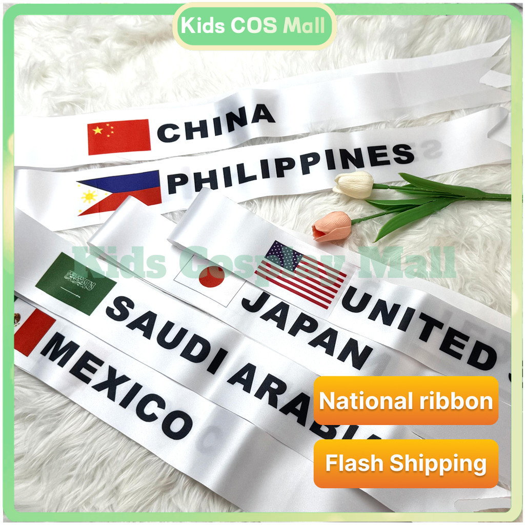 United Nation Sash for Philippines France Thailand Egypt Spain United ...